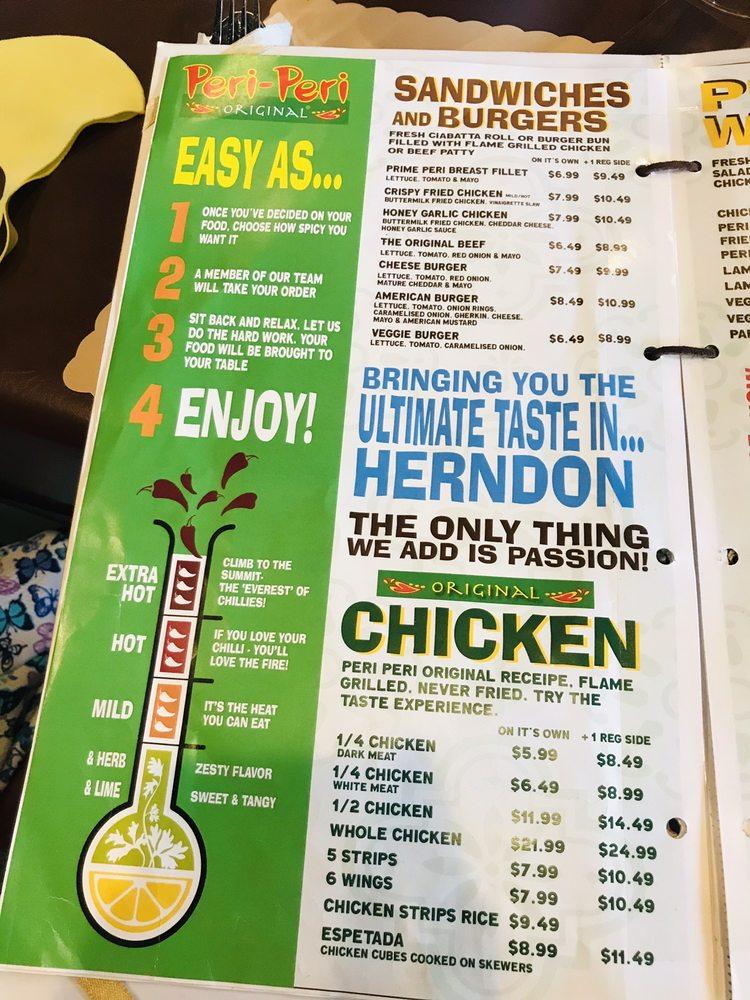 Menu at Spice Village restaurant, Herndon