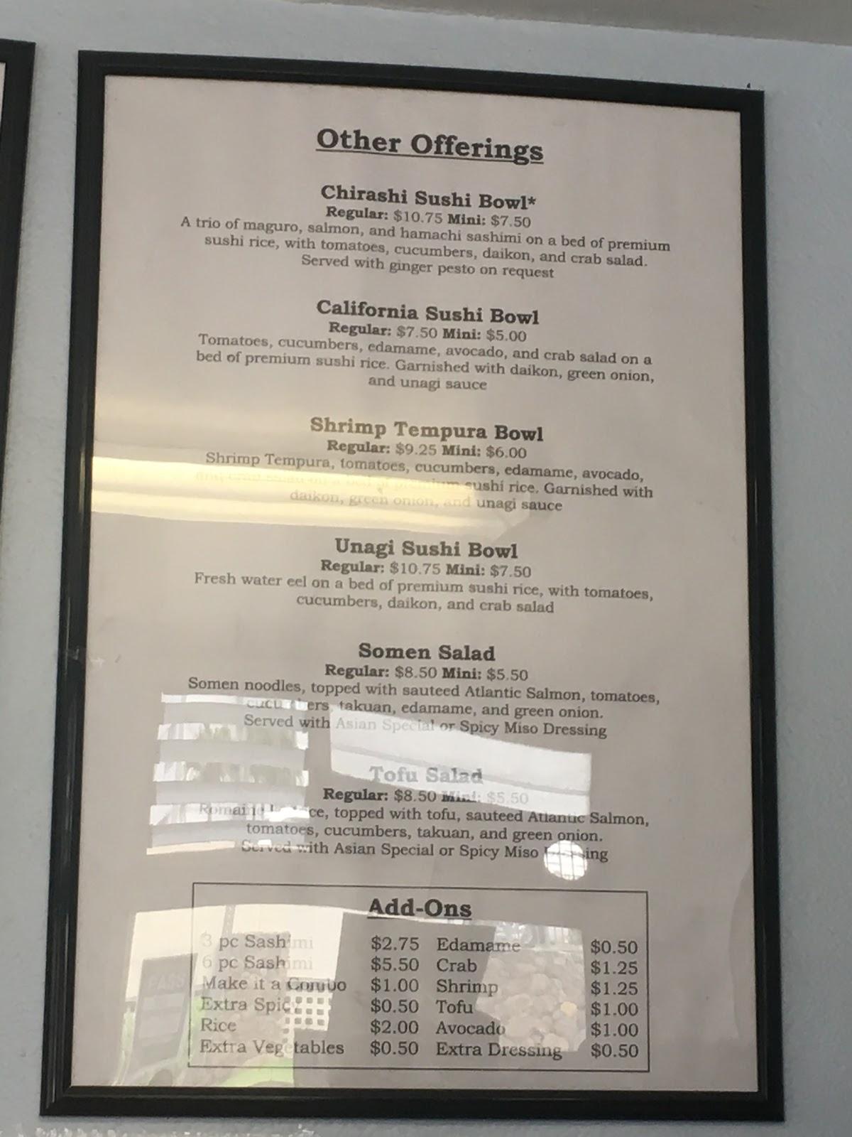 Menu at Aloha Cones Kinau restaurant, Honolulu, 725 Kinau St
