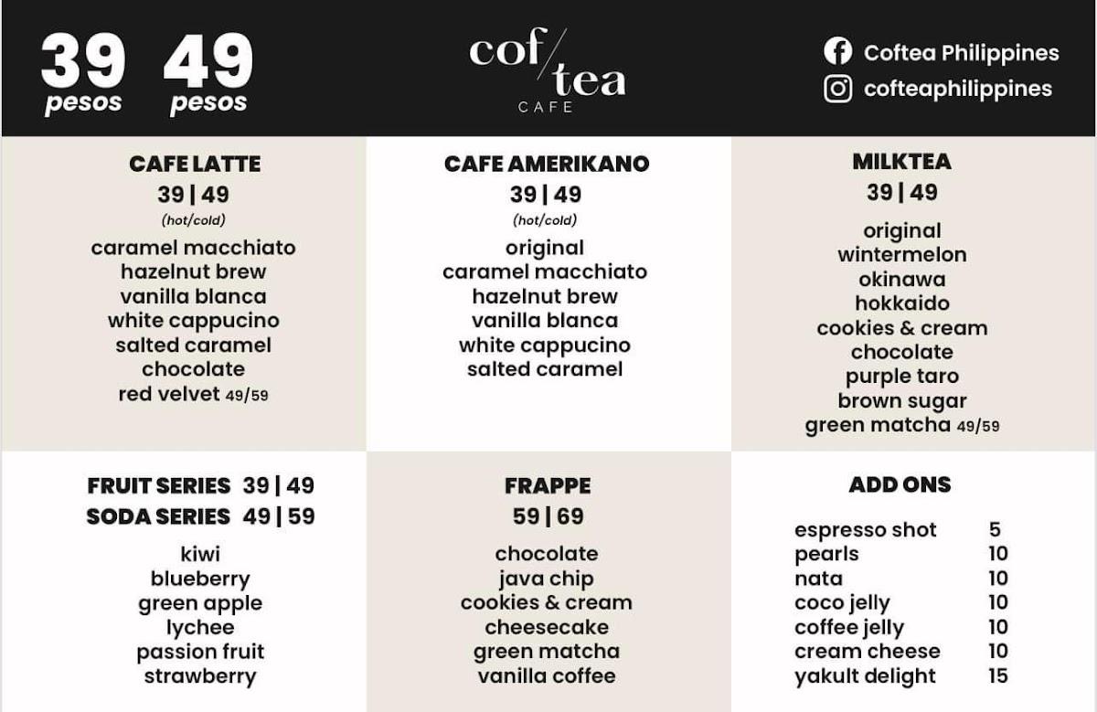 Carta de Coftea San Miguel Pasig, Pasig