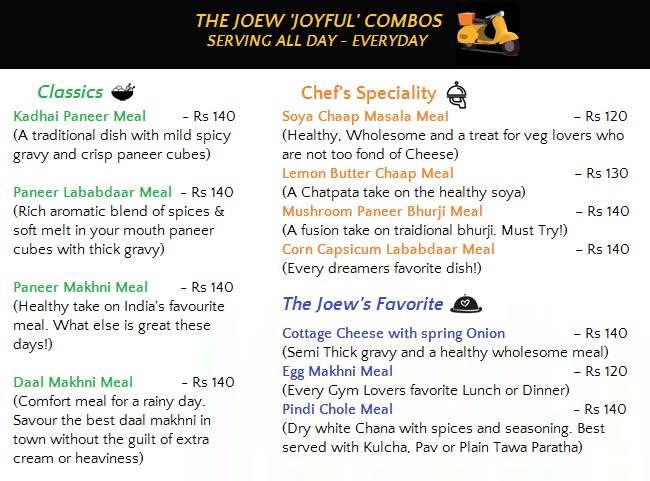 Menu at The Joew, Delhi, Rohini