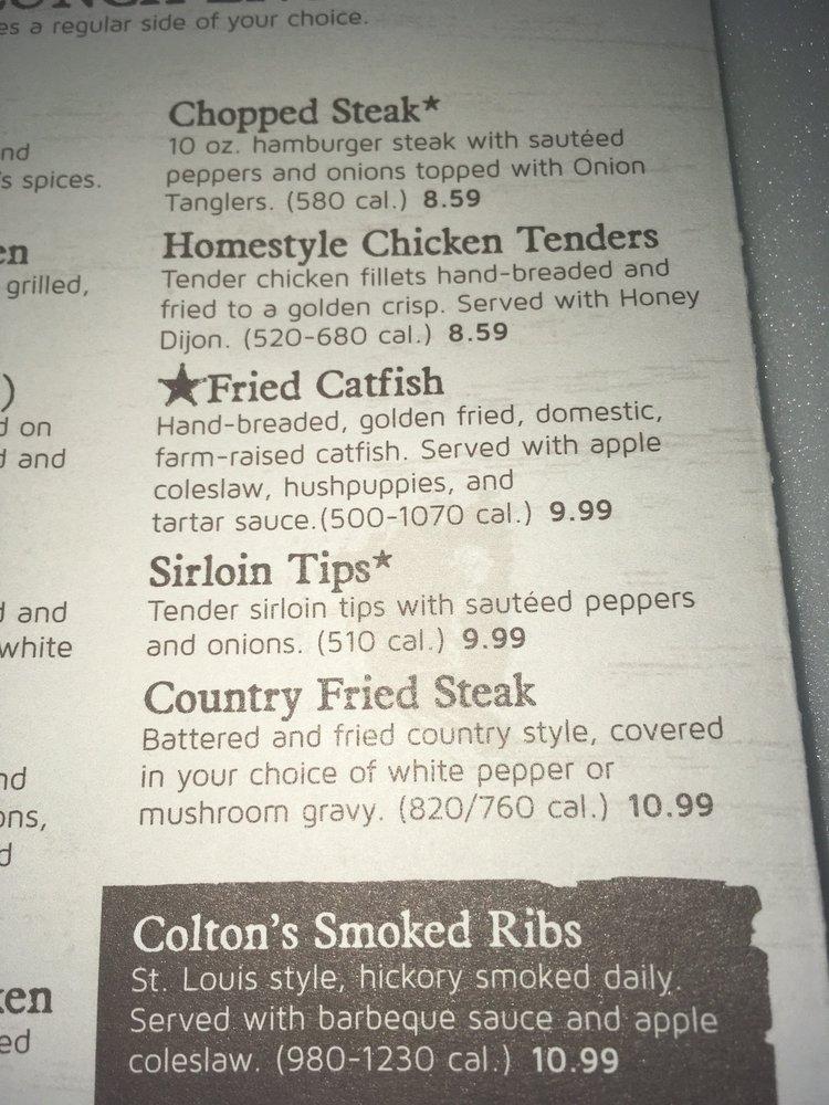 Carta de parrilla Colton's Steak House & Grill, White Hall