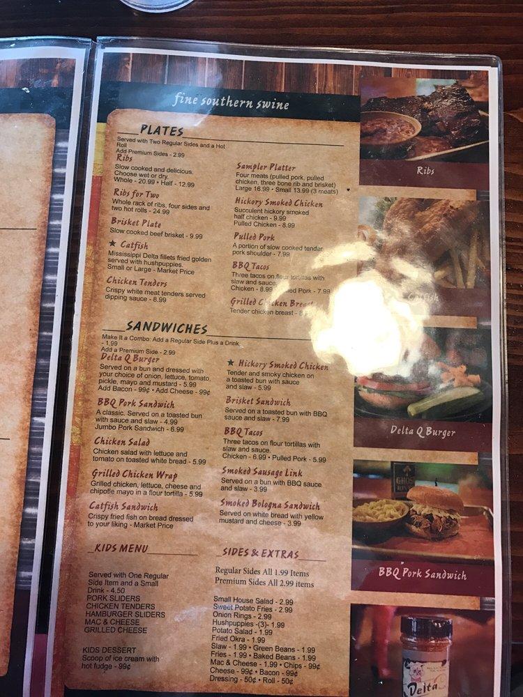 Menu at Delta Q & Deli BBQ, Forrest City