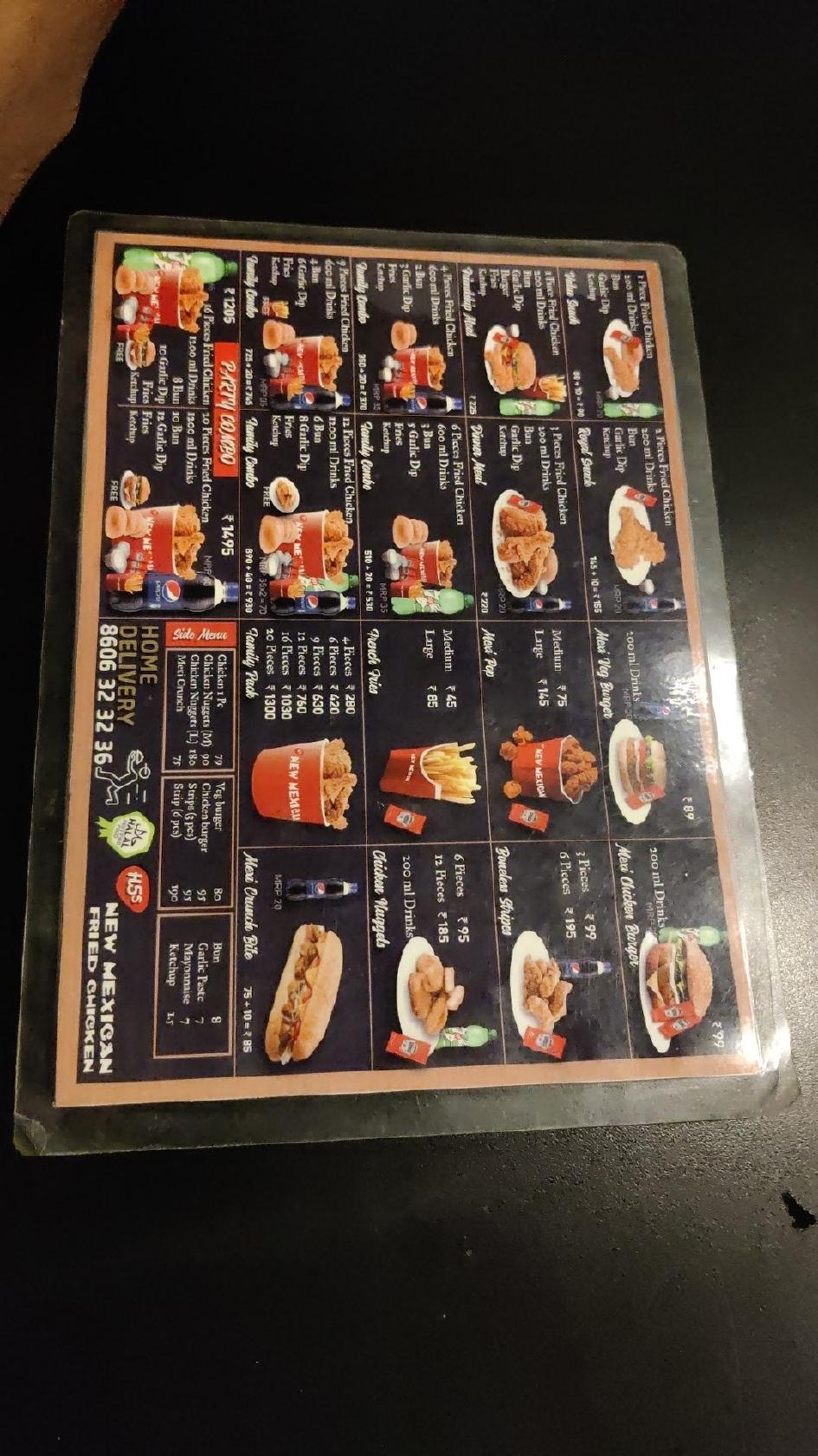 Menu at New Mexican Fried Chicken, Mongam