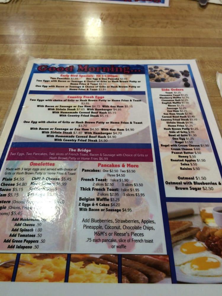Menu at The Happy Hangar Café restaurant, Lutz