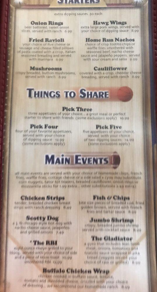 Menu at Courtside Bar & Grill, Ottumwa, N Court St
