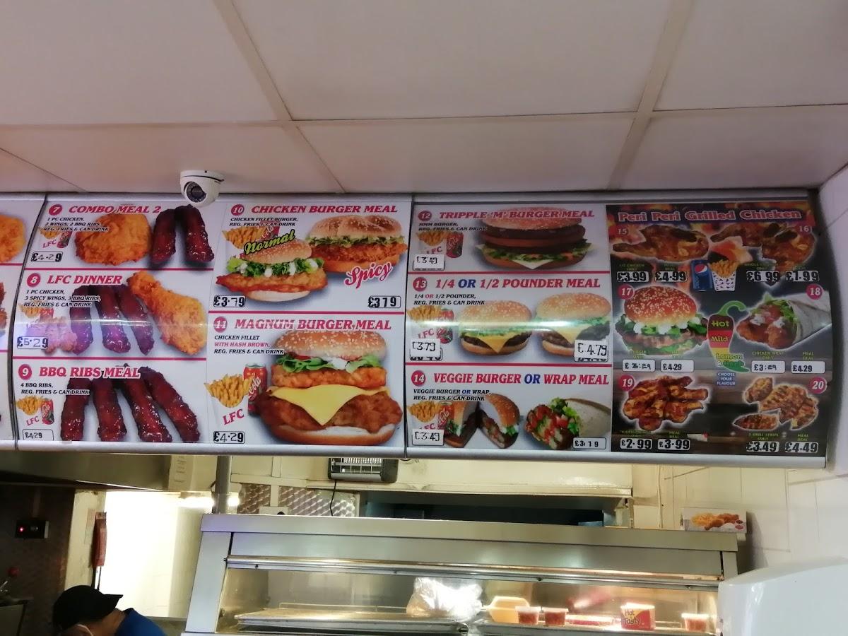 Menu at Lions Den cafe, London, 197 Rotherhithe New Rd