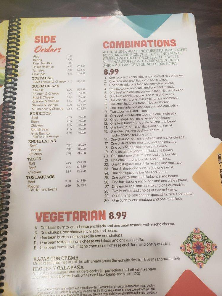Menu at Plaza del Sol restaurant, Mount Airy, Woodland Dr