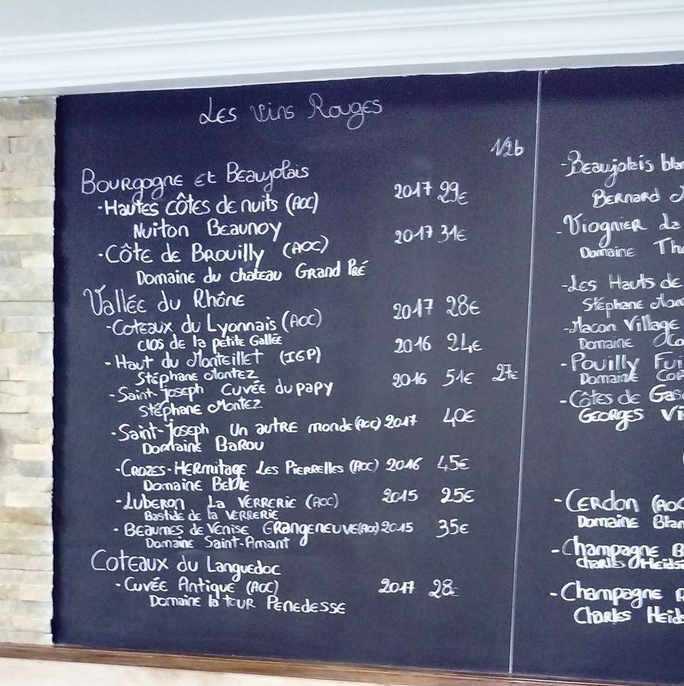 Menu at Restaurant A NOTRE TABLE, Lyon