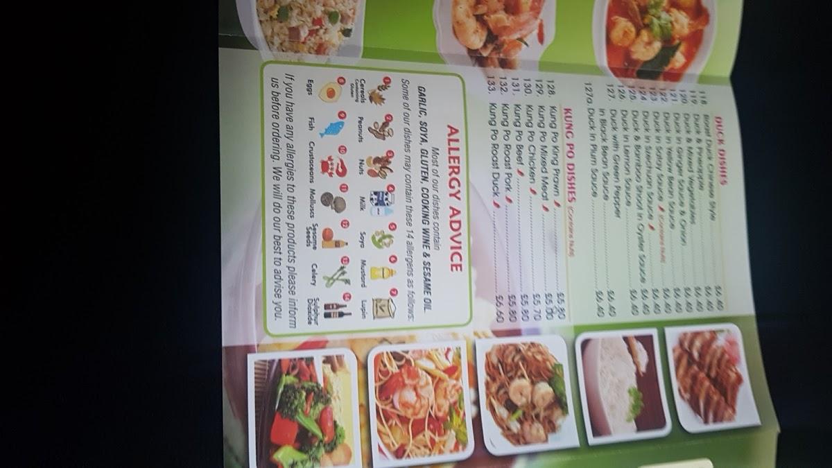 Menu at Uncle Wong restaurant, Yate, Lark Rise