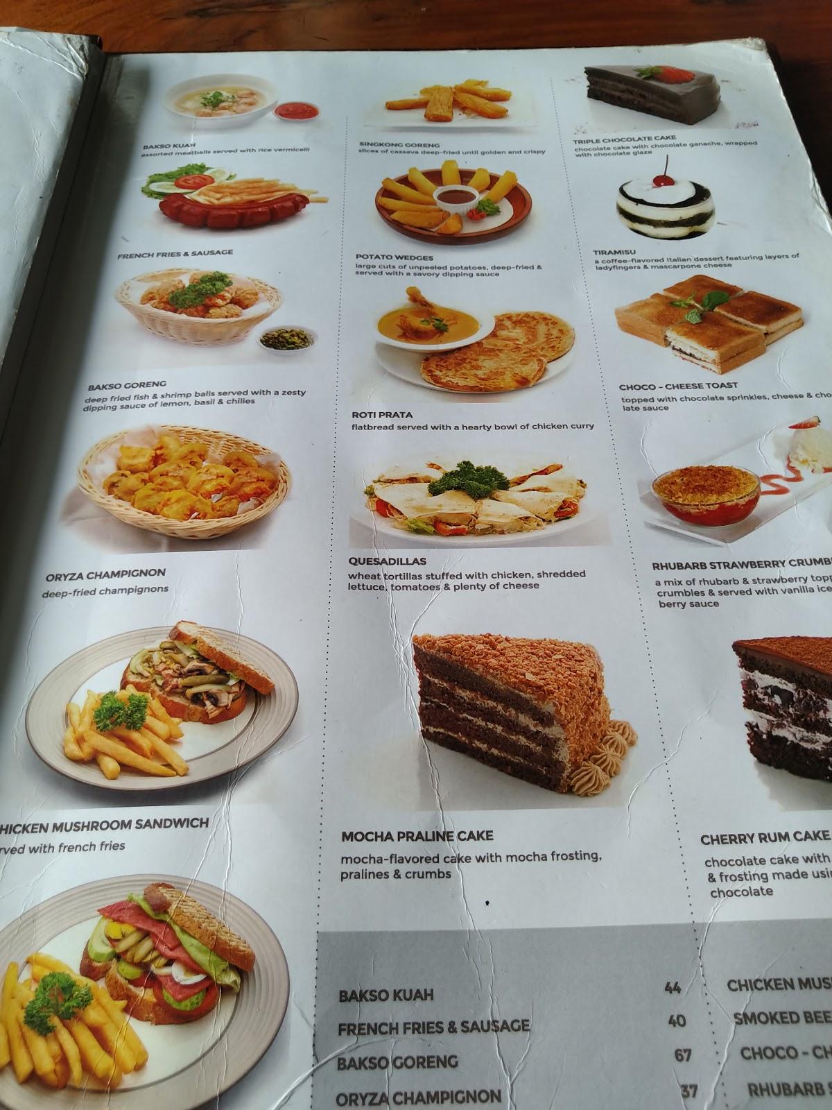 Menu at Congo Gallery & Cafe, Bandung