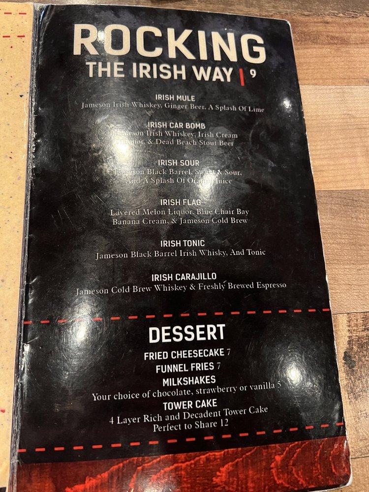 Menu at Rockstar Burger Bar, El Paso, 217 N Stanton St