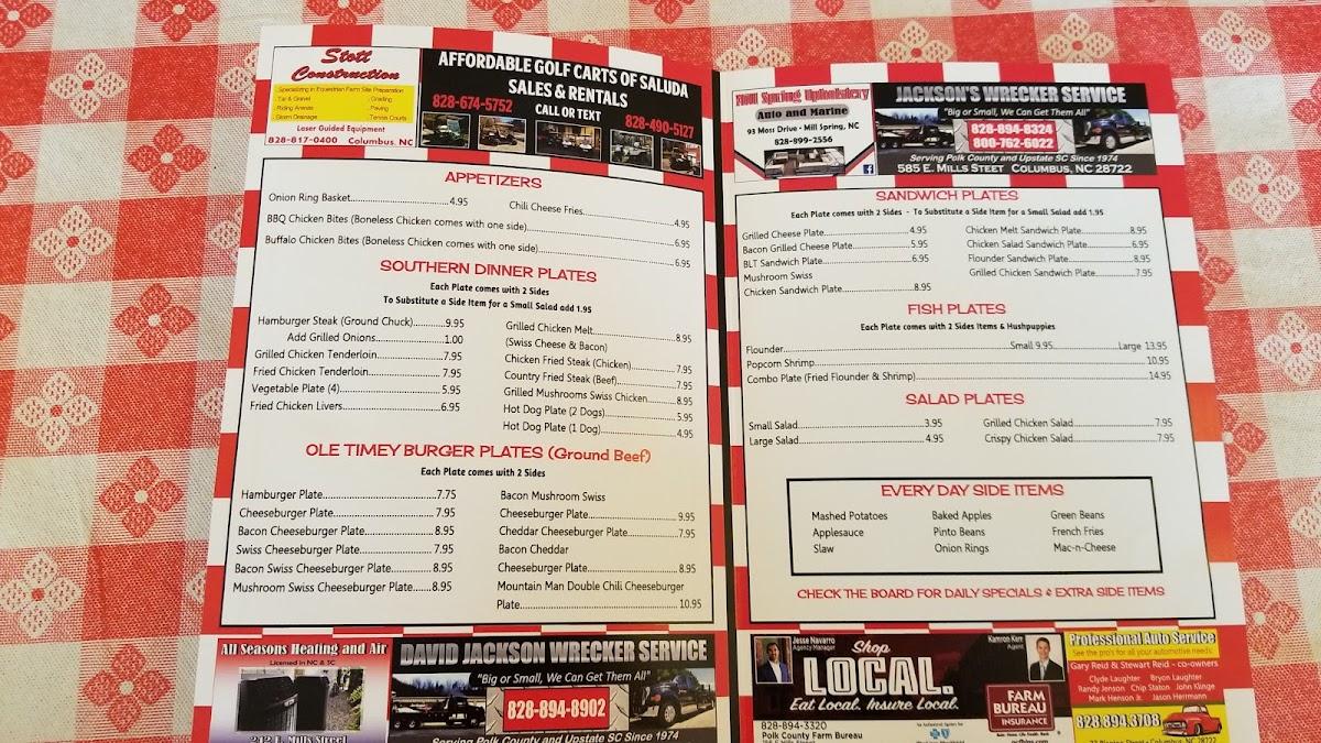 Menu at Calvert's Kitchen restaurant, Columbus