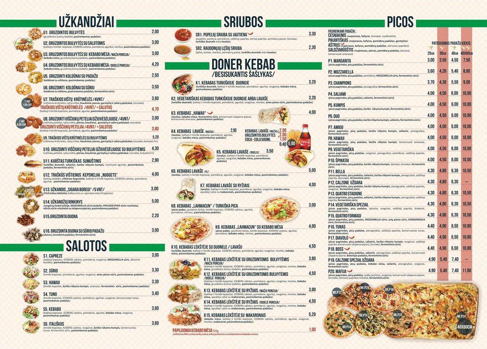 Menu at DIJARAS Alytus restaurant, Alytus