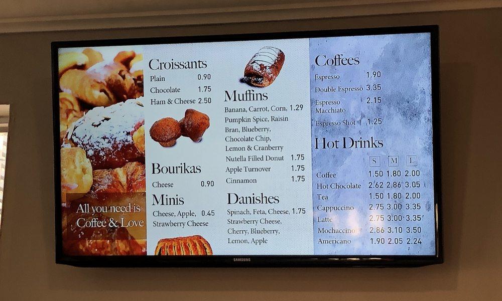 Carta de R Bakery Cafe, Toronto, 326 Marlee Ave