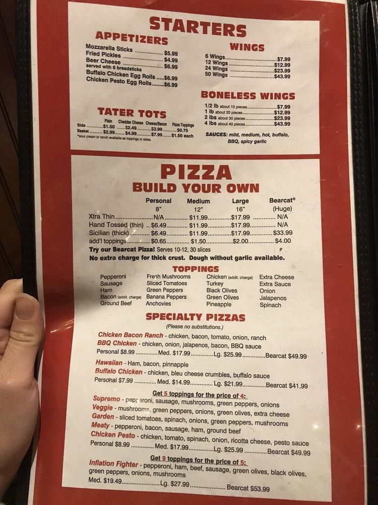 Menu at Adriatico's pub & bar, Cincinnati
