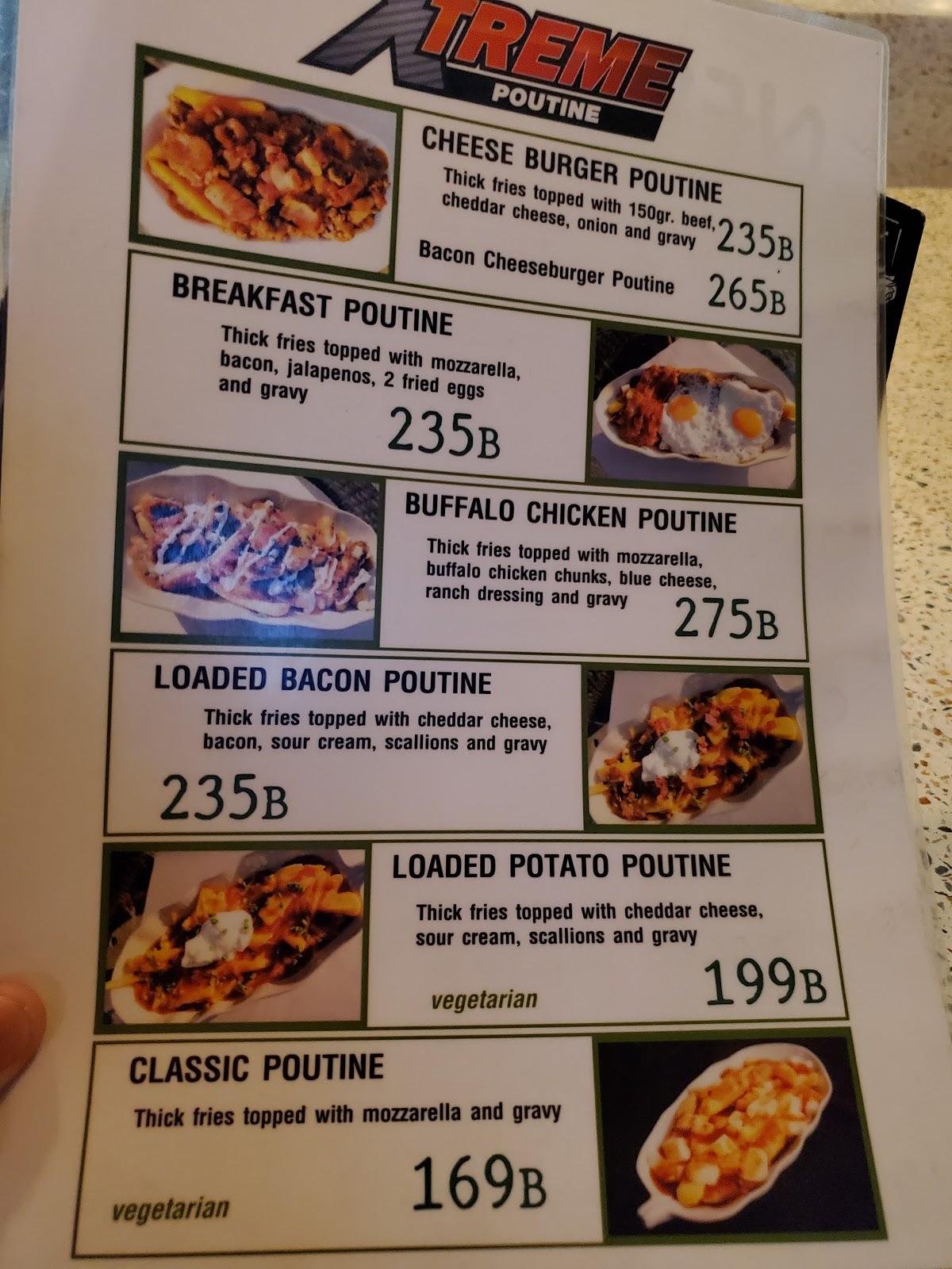 Menu at Ando's Burger restaurant, Ko Pha-ngan
