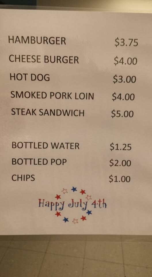 Menu at Dairy Sweet restaurant, Dunlap