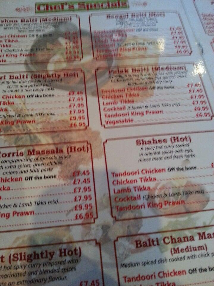Menu at Eastern Eye (Indian cuisine ) restaurant, Bury