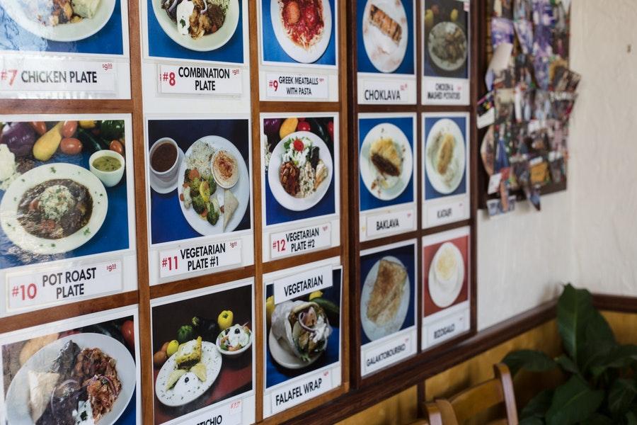 Menu at Plaka Greek Cafe, Georgetown