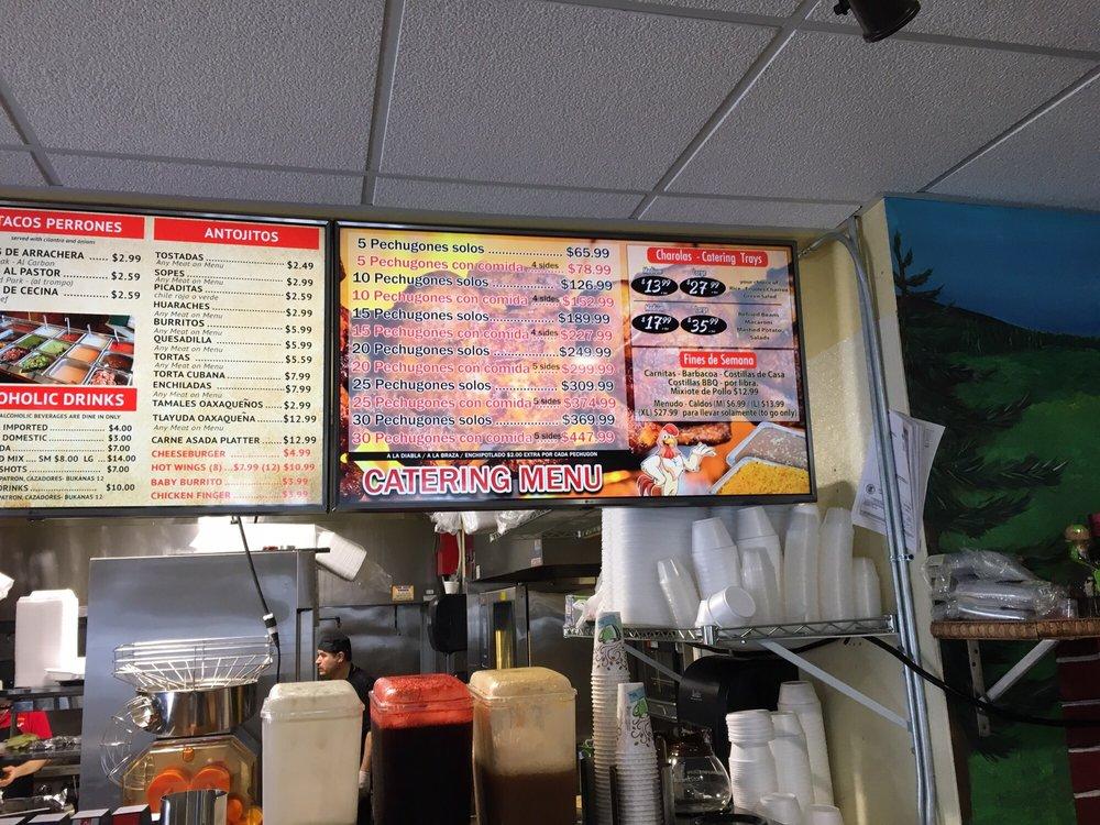 Menu at El Pechugon restaurant, Waukegan