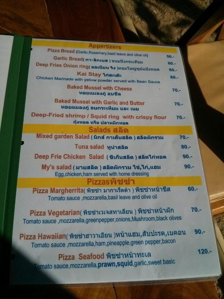 Menu at Jano Restaurant, Ko Samui