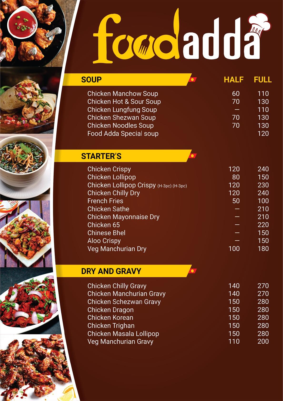 Menu at Cafe Food Adda, Karjat