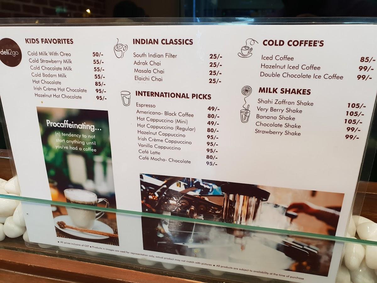 Menu at Deli2go, Bengaluru, Shell Petrol Pump 099009 62339