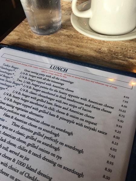 Menu at Sybil's Omelettes restaurant, Salem