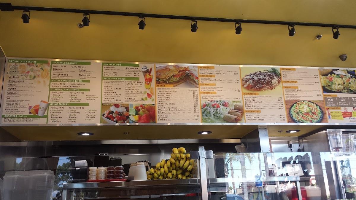 Menu at Cancun Juice pub & bar, Orange, 970 N Tustin St C