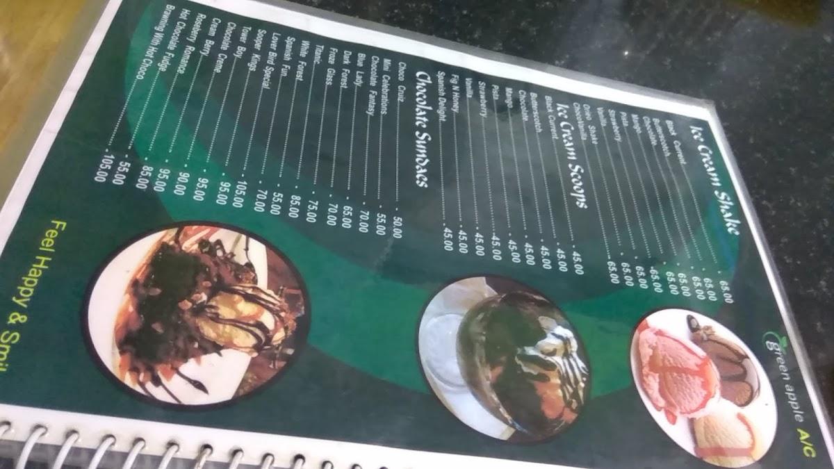 Menu at Green Apple Juice Shop, Thiruporur, 3