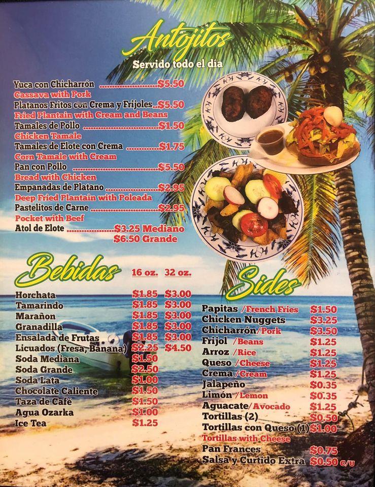 Menu at La Union restaurant, Houston, Wilcrest Dr