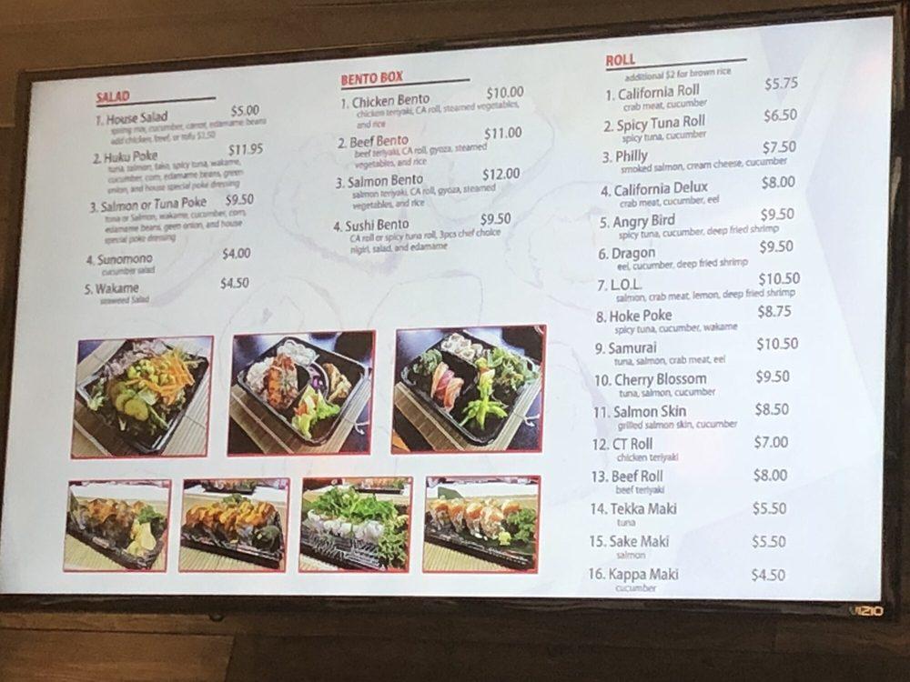 Menu at Huku Express restaurant, Fairfield