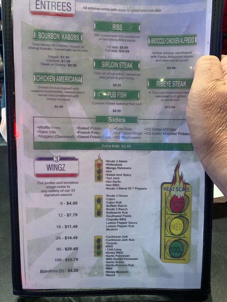 Menu at The 3 Spot pub & bar, North Royalton