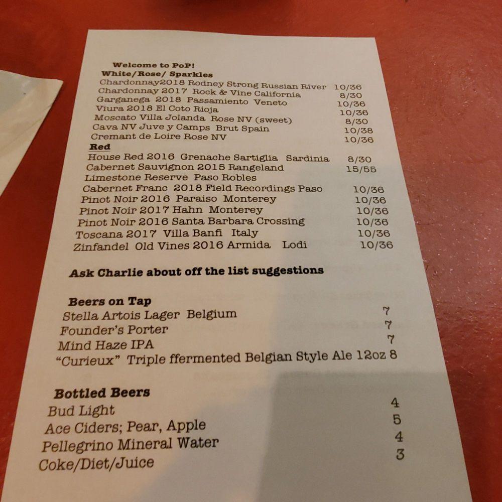 Menu at Puffer's of Pismo pub & bar, Pismo Beach