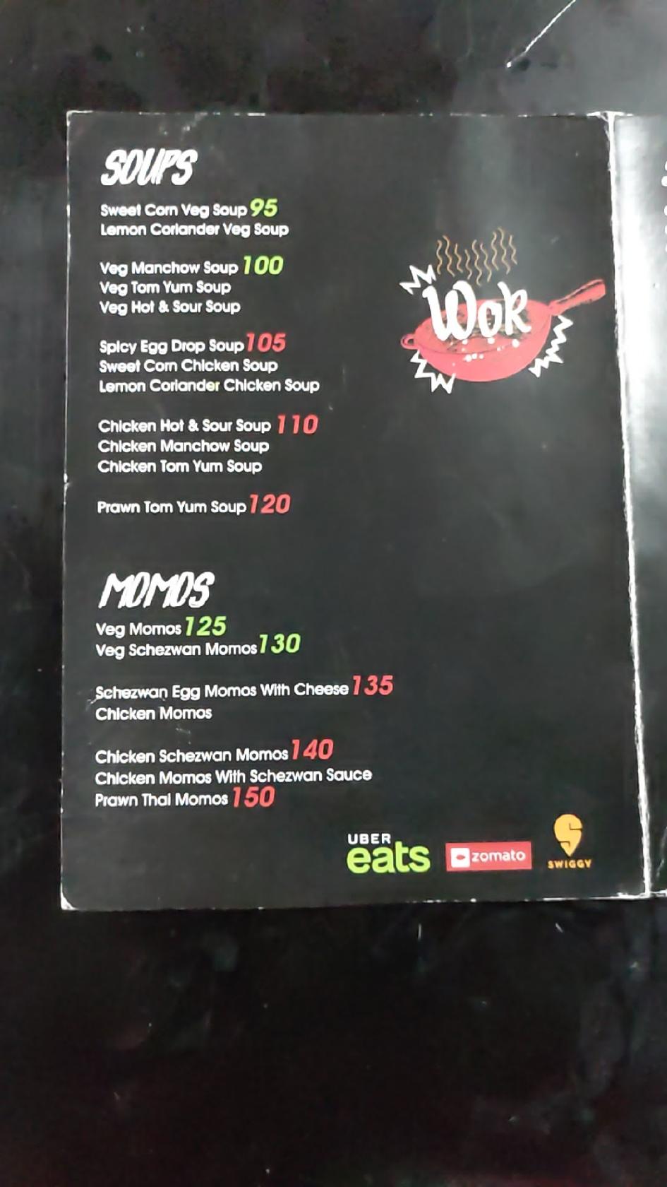 Menu at The Red Box, Visakhapatnam, MVP Double Rd