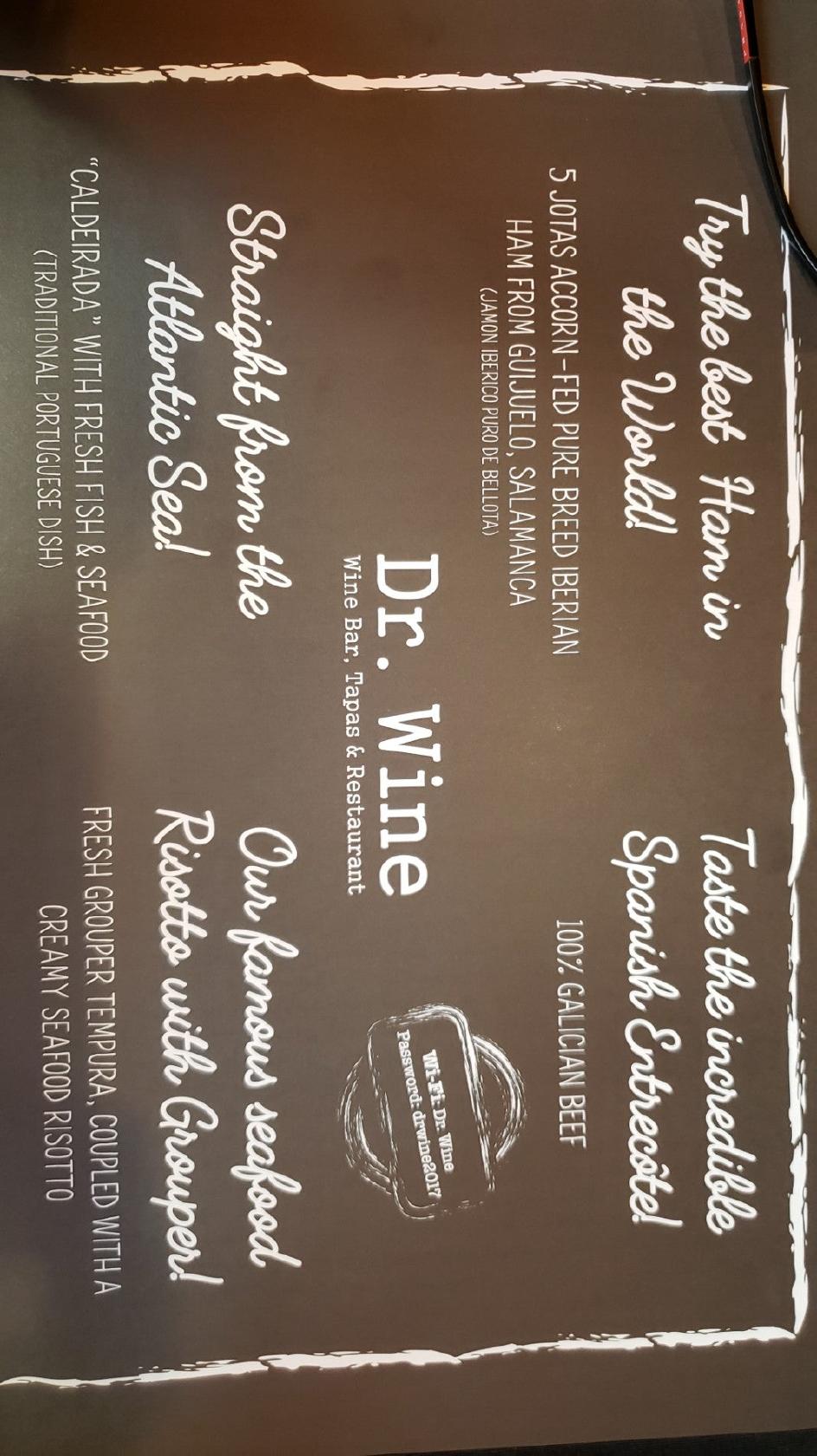 Menu em Dr. Wine pub & Bar, Lisboa