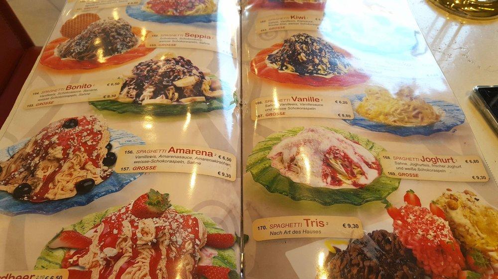 Menu at Eis Café San Marco, Wolfsburg