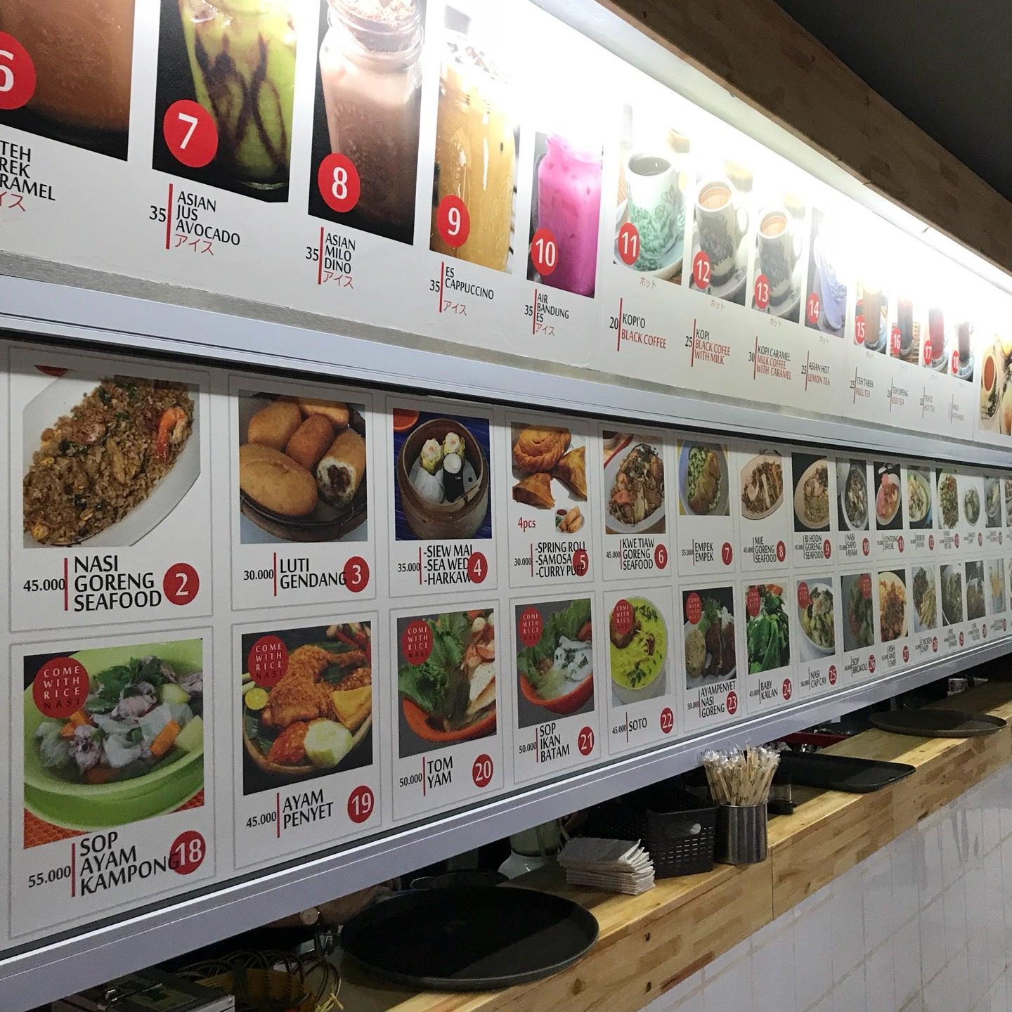 Menu at Food Stall restaurant, Batam, 43J4+958