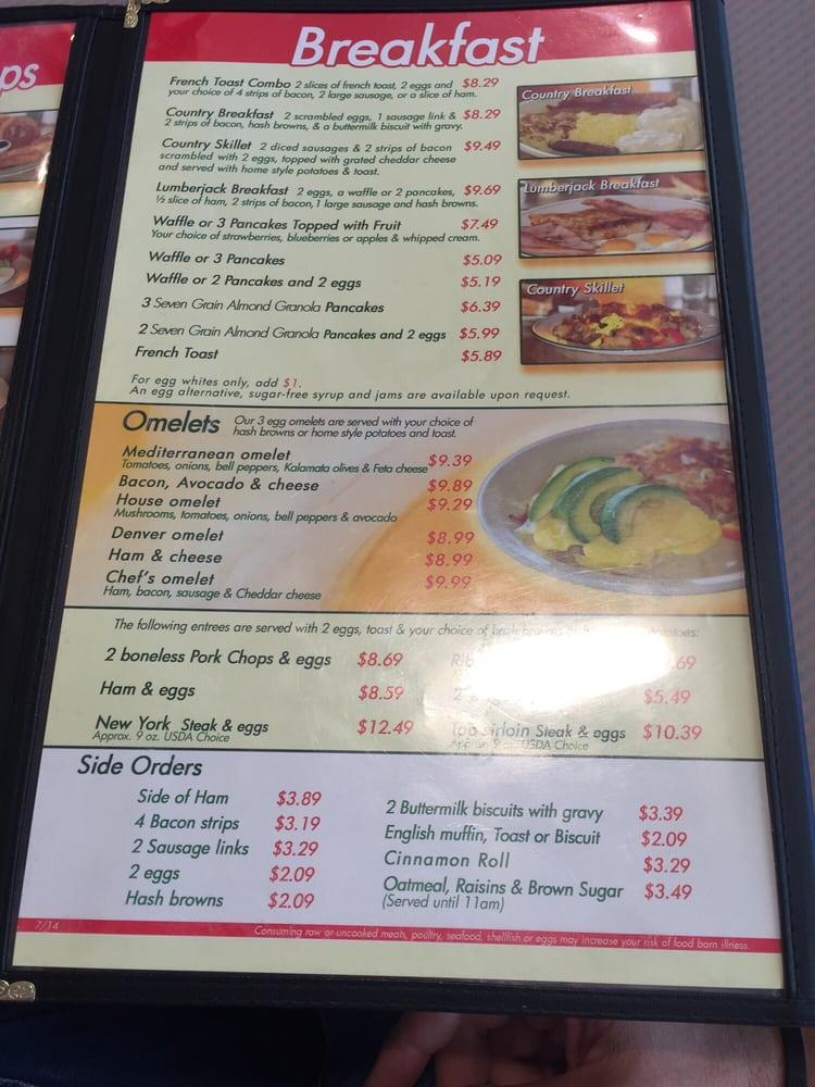 Menu at Spires Restaurant, Tustin, Newport Ave