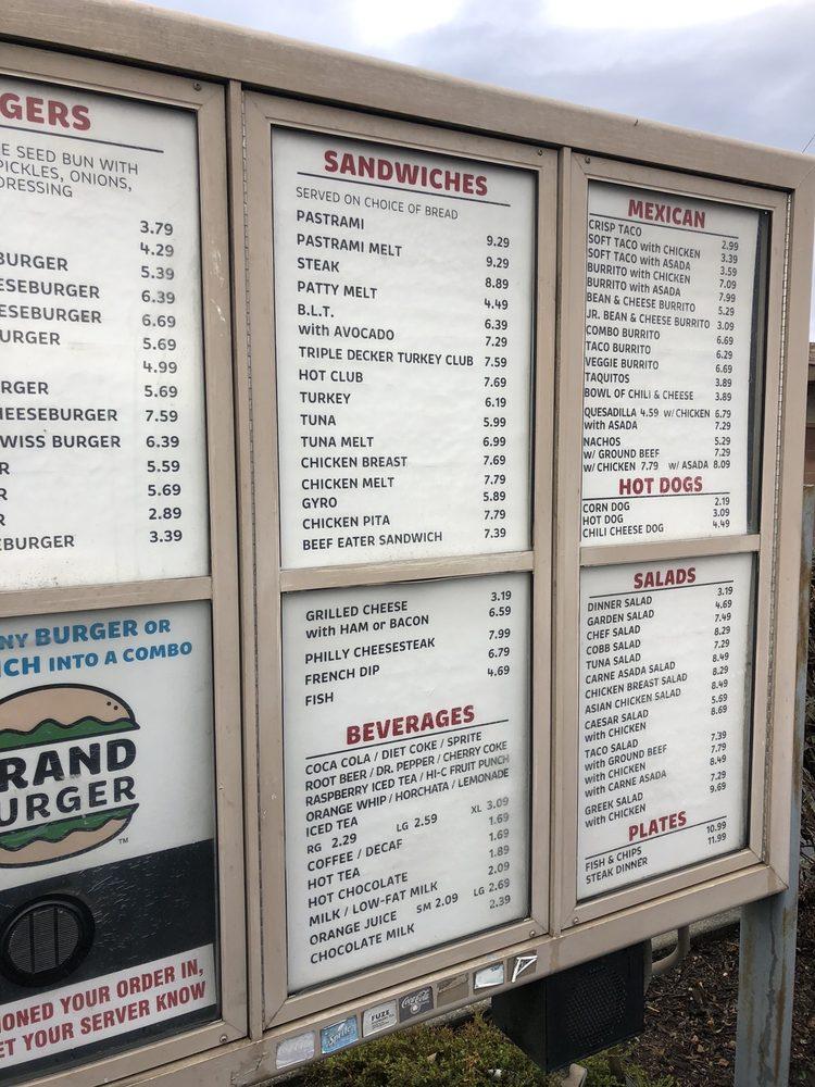 Menu at Grand Burger, Glendora fast food, Glendora
