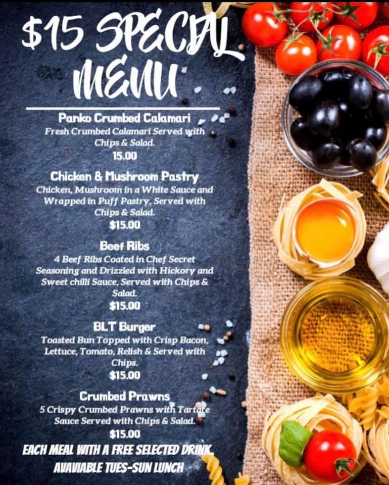 Menu at Kairi Hotel pub & bar, Kairi
