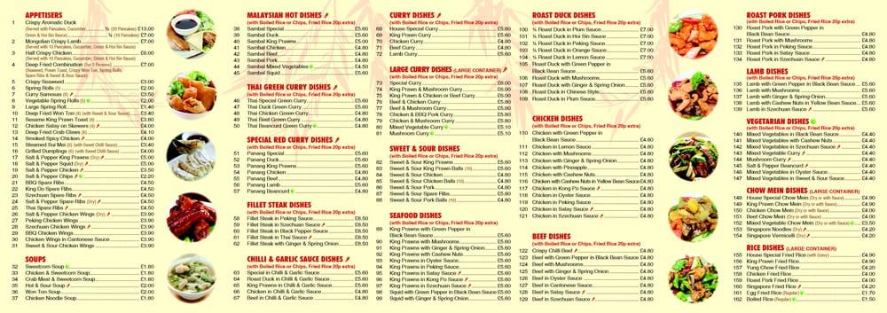 Menu at Panda Kitchen Stoke fast food, Stoke-on-Trent