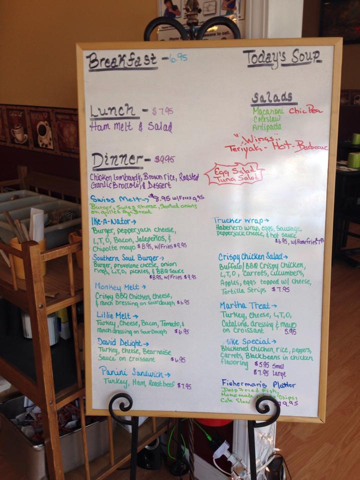 Menu at Soul Sisters Bistro & Bakery, Corinth