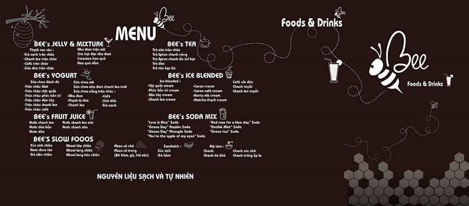 Menu at Bee - Foods & Drinks pub & bar, Hanoi