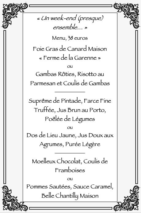 Menu au Auberge de la Vallée Verte restaurant, Vernouillet