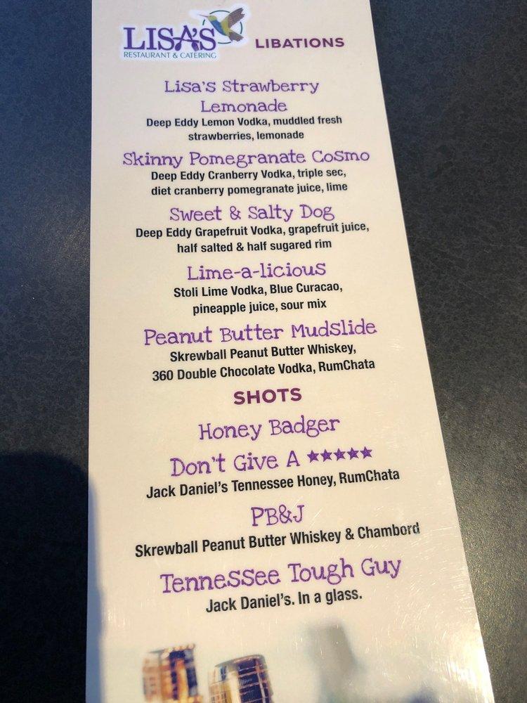 Menu at Lisa's Restaurant & Lounge, Augusta