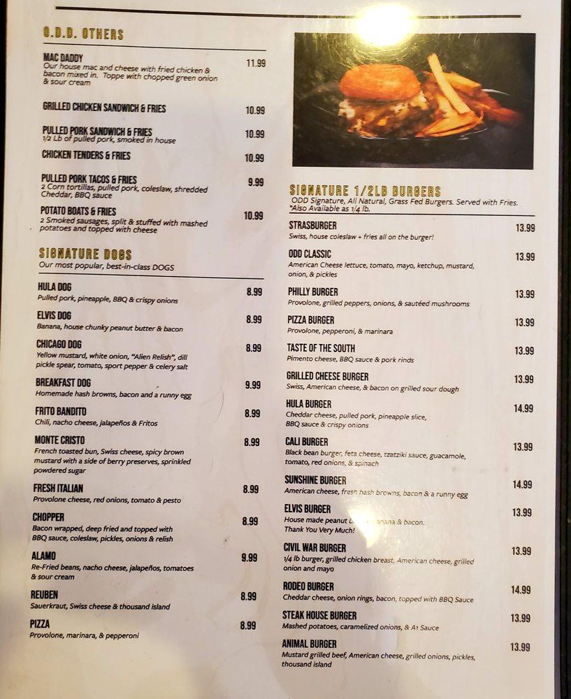 Menu at Old Dominion Doggery & Burger Shoppe restaurant, Strasburg