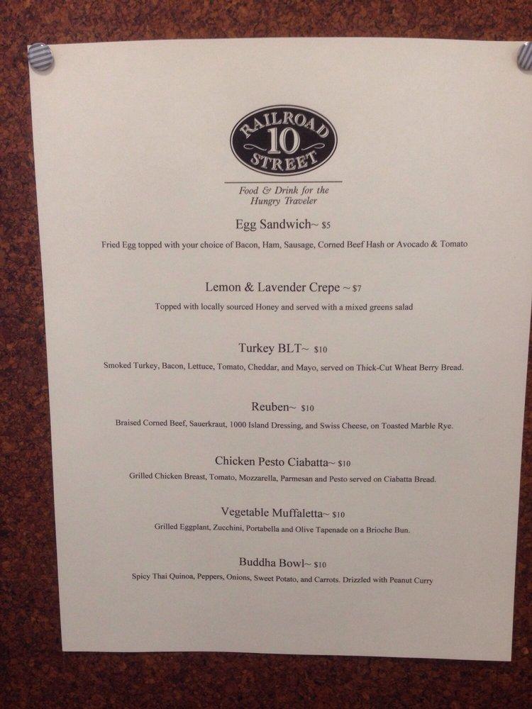 Menu at 10 Railroad Street pub & bar, Morristown