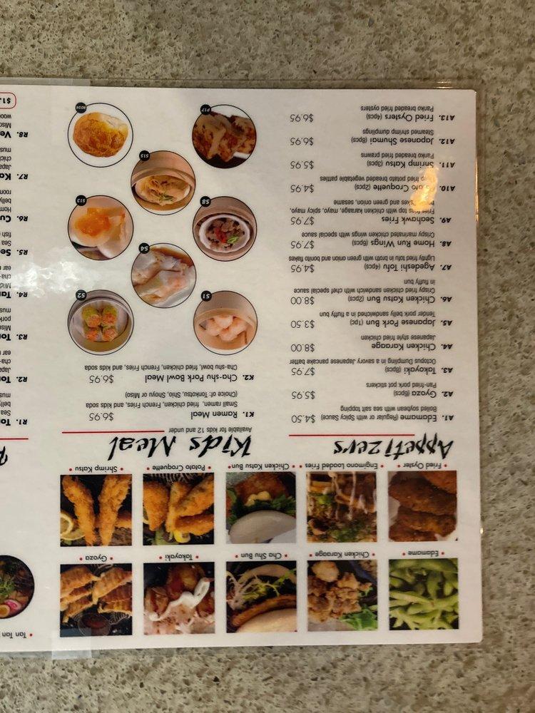 Menu at Engimono Ramen & Dim Sum restaurant, Federal Way