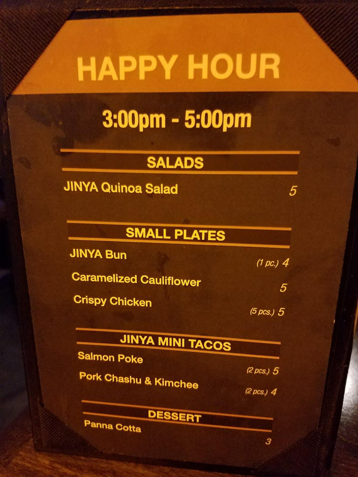 Menu at JINYA Ramen Bar - Tulsa, Tulsa